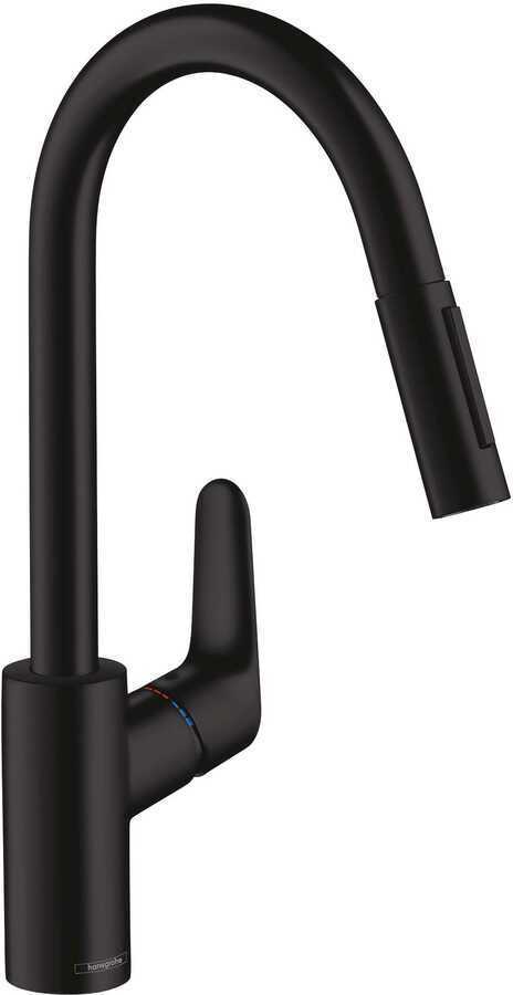 Hansgrohe Focus M41 Eviye Bataryası 2 Akışlı Spiralli-Mat Siyah ...